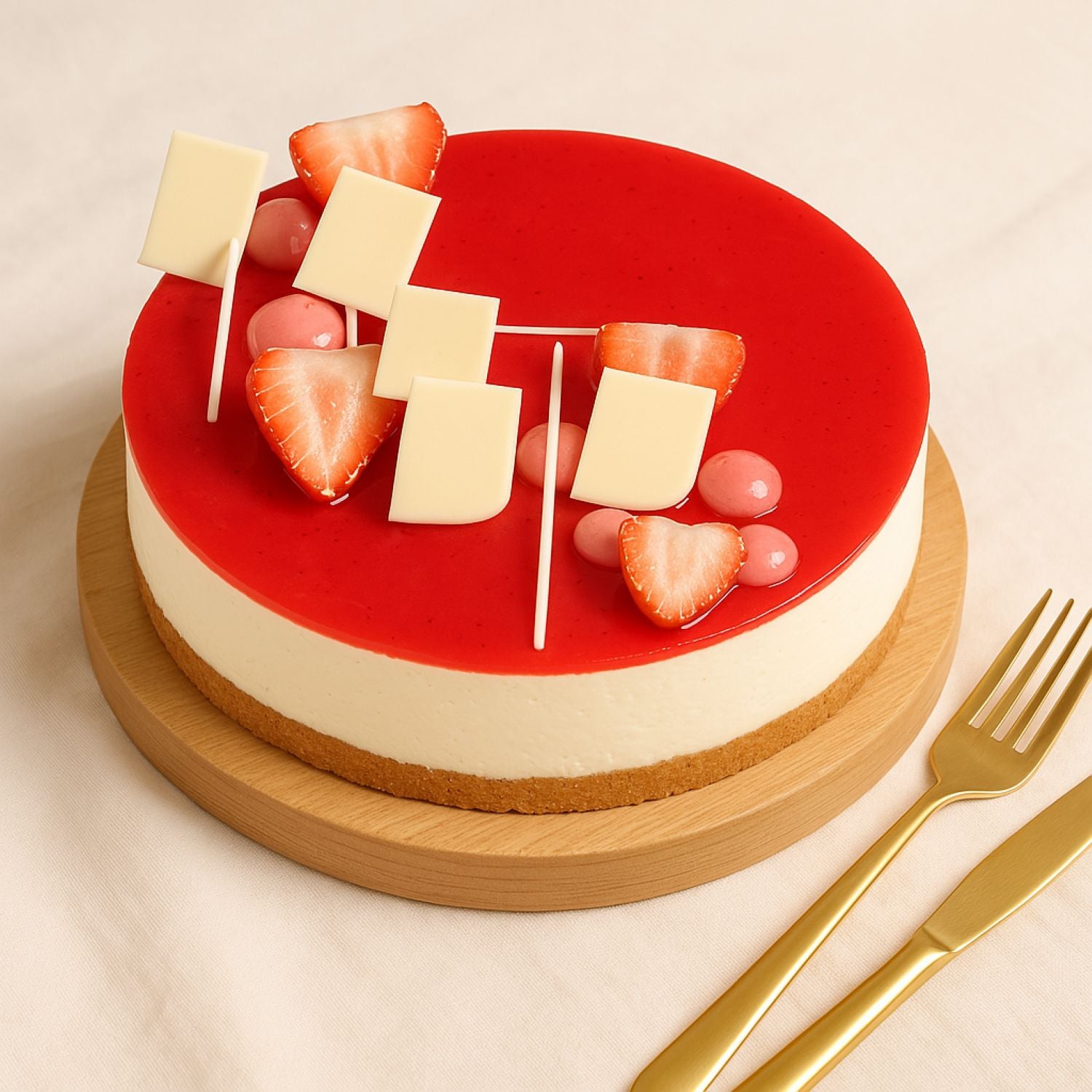 Buy Sweet Delight Strawberry Cheesecake Online in Saudi Arabia - FNP SA