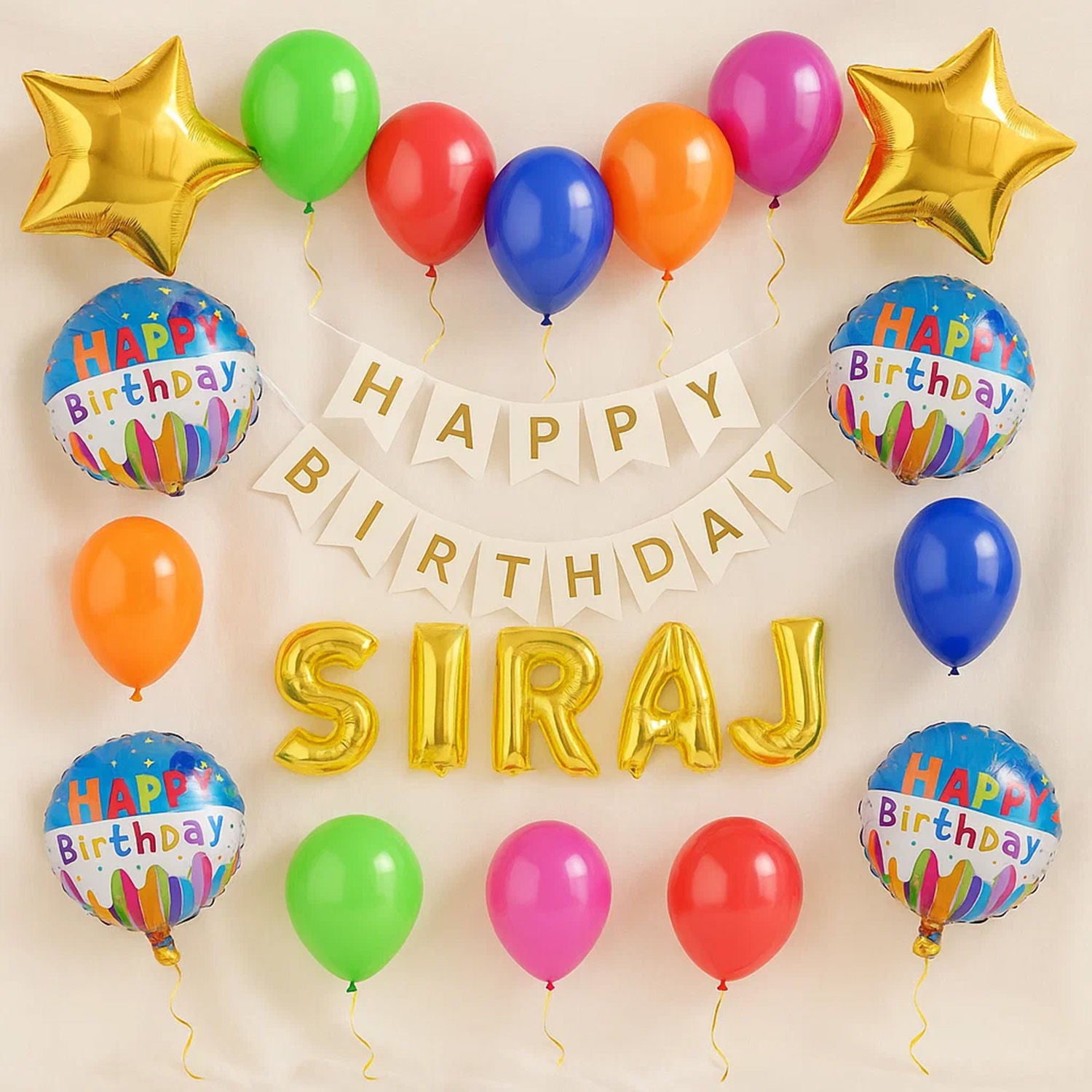 Buy Birthday Decoration Letter Balloons Online in Saudi Arabia - FNP SA