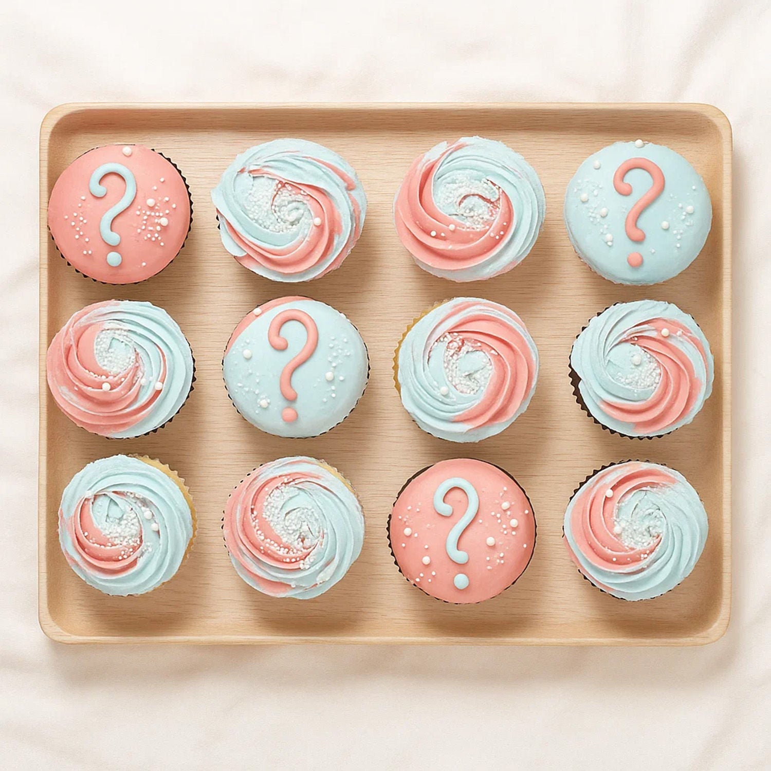 Buy Swirl & Question Mark Red Velvet Cupcakes Set Of 16 Online in Saudi ...