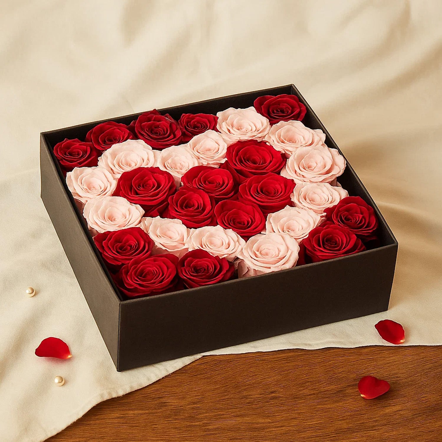 Buy Forever Rose Heart Box Online in Saudi Arabia - FNP SA