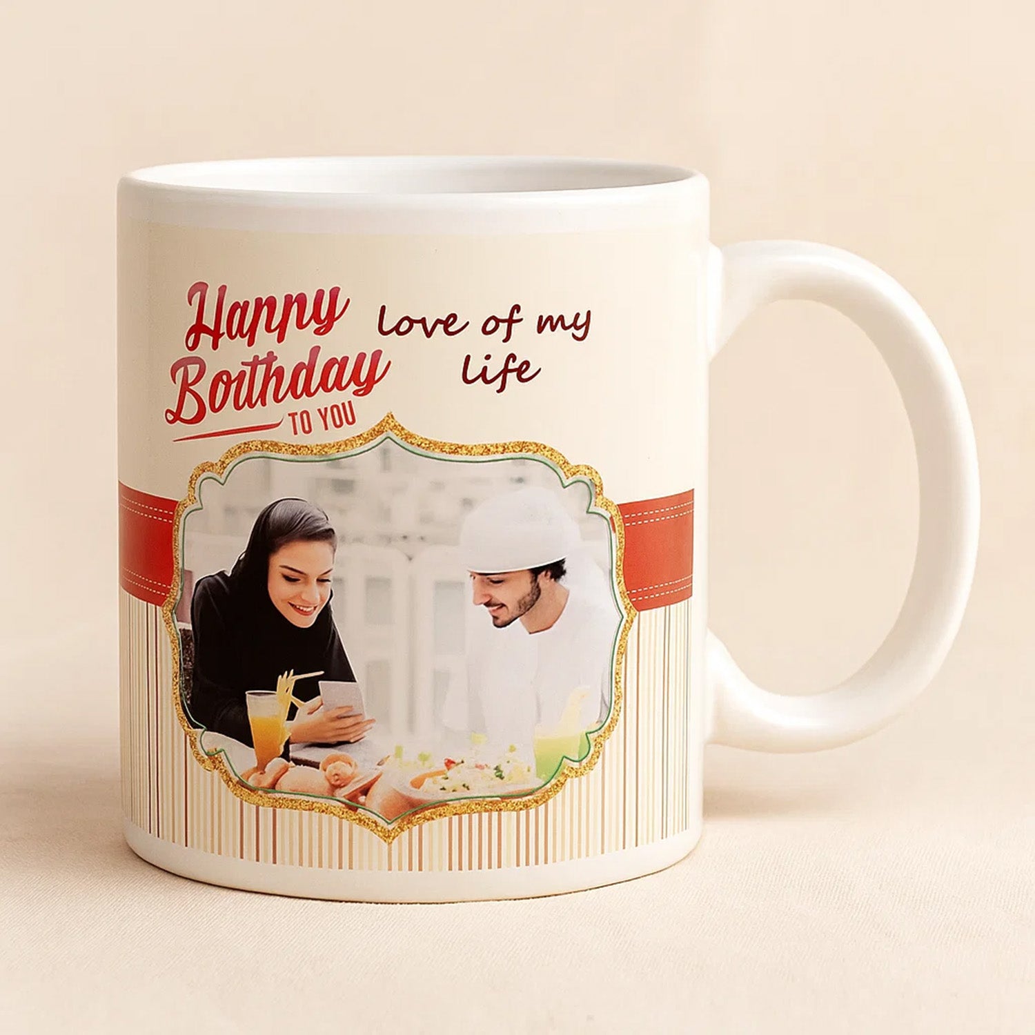 Buy Romantic Birthday Personalized Mug Online in Saudi Arabia - FNP SA